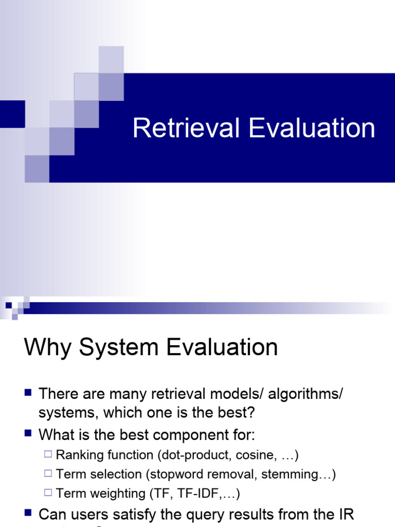 3 Retrieval Evaluation | PDF | Information Retrieval | Information Science