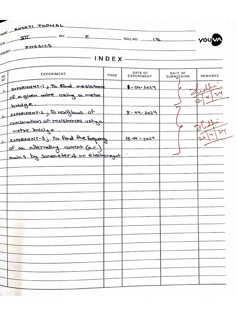 GROUP 2 PHYSICS PRACTICAL (1 to 3). | PDF