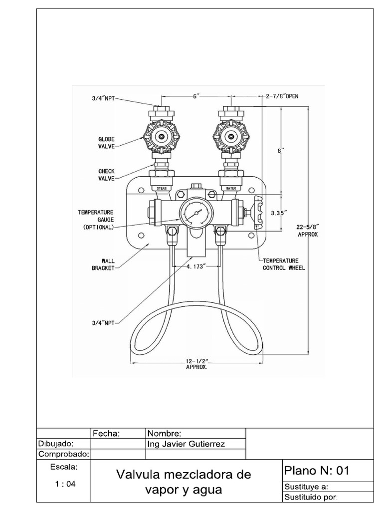 Plano Valvula Autocad 1 | PDF