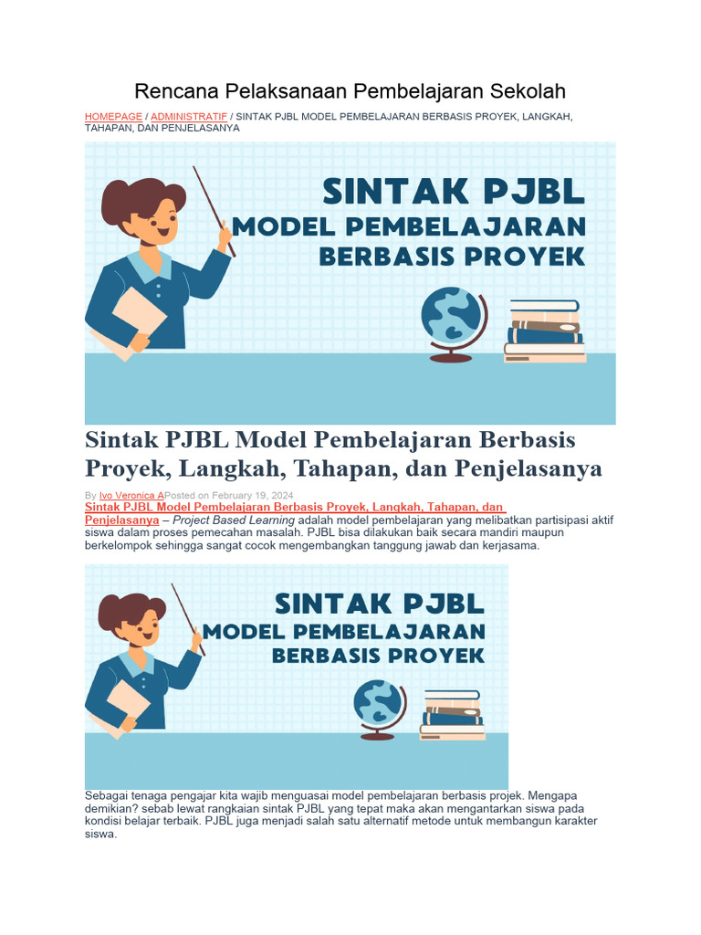 Parman, SINTAK PEMBUATAN MODUL AJAR PJBL | PDF | Karier & Perkembangan ...