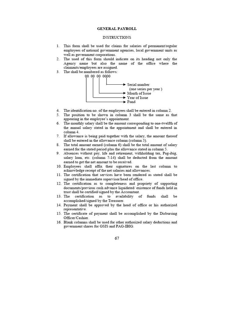 Government Payroll Instructions | PDF | Salary | Payroll Tax