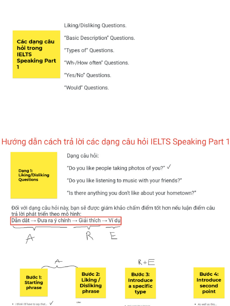 Ielts Speaking Part 1 | PDF