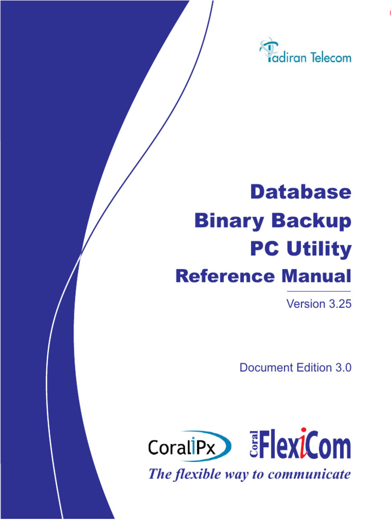 Coral Database Binary Backup PC-Utility | PDF | License | Backup