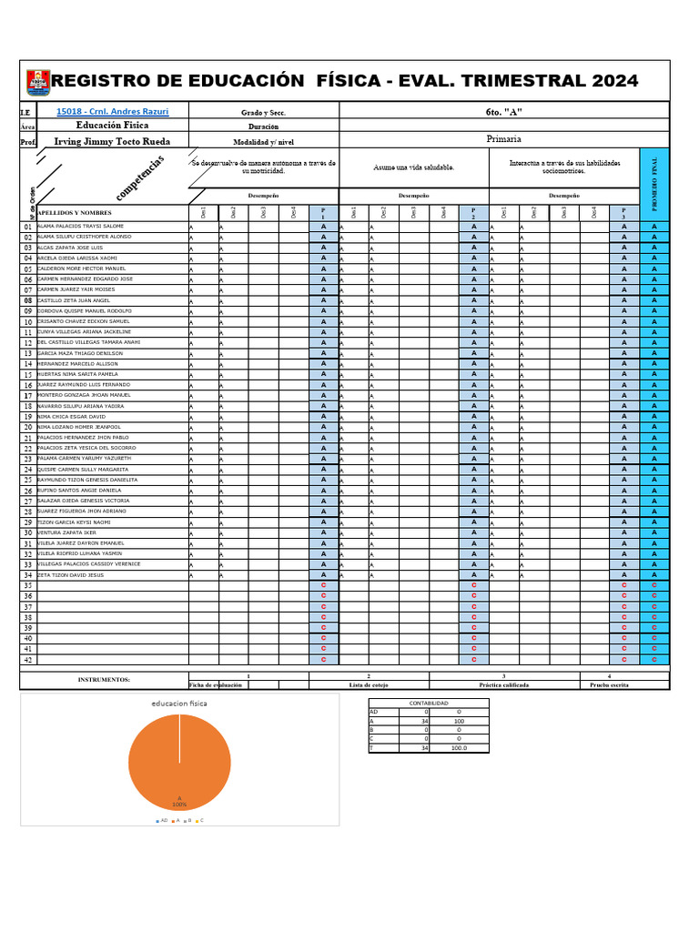 Reg.-Primaria - 2024 6 A PRIMARIA | PDF