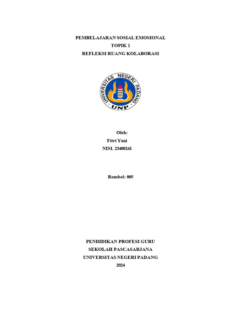 Fitri Yani - T1 - Refleksi Ruang Kolaborasi | PDF