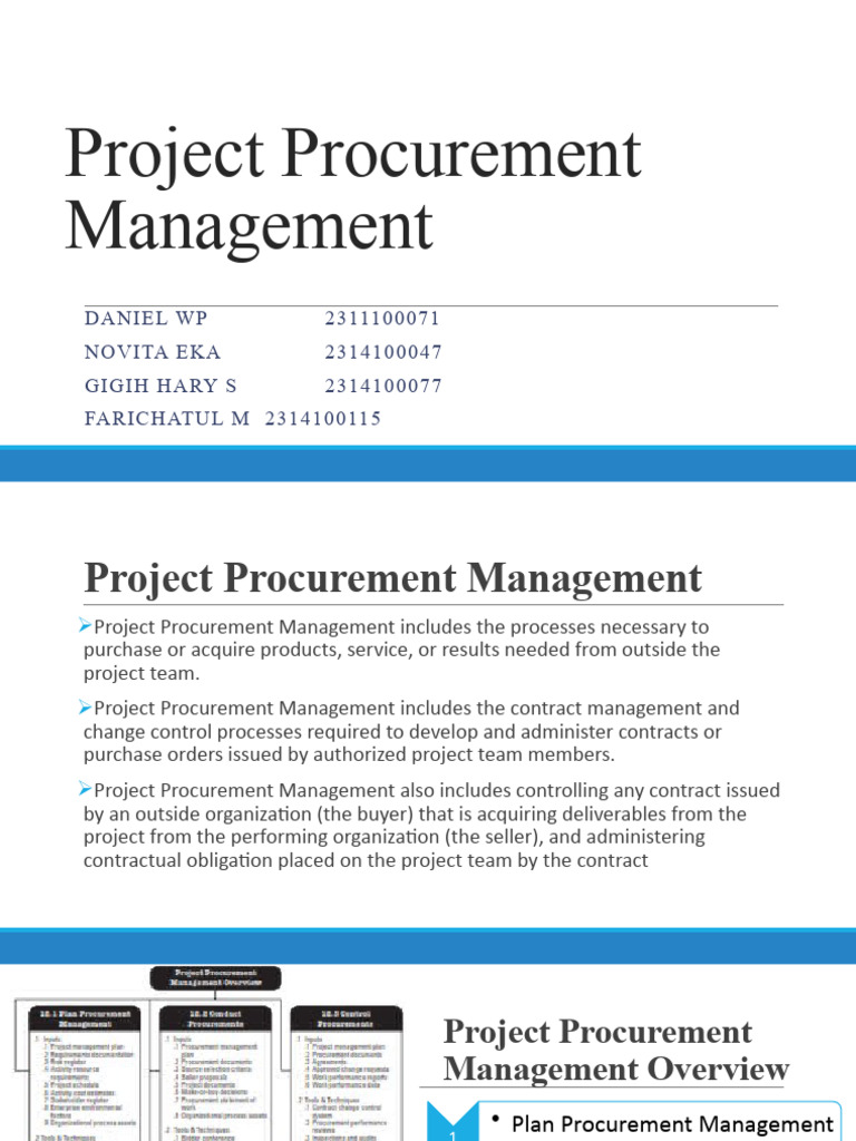 Kelompok 11 - Project Procurement Management | PDF | Bisnis
