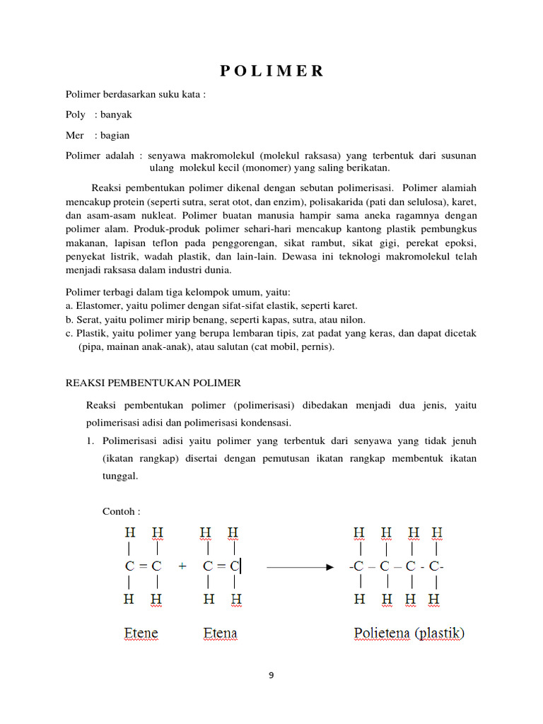 Polimer - SMK Ypc | PDF