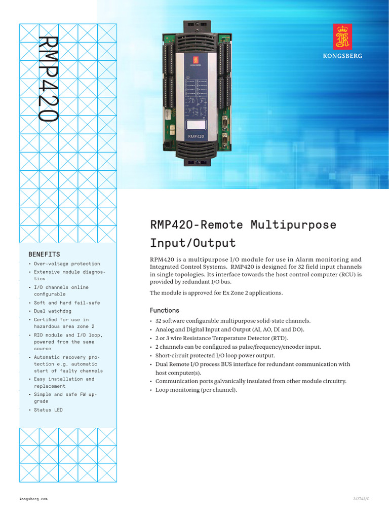 Remote Multipurpose Io Module rmp420 | PDF | Input/Output | Resistor