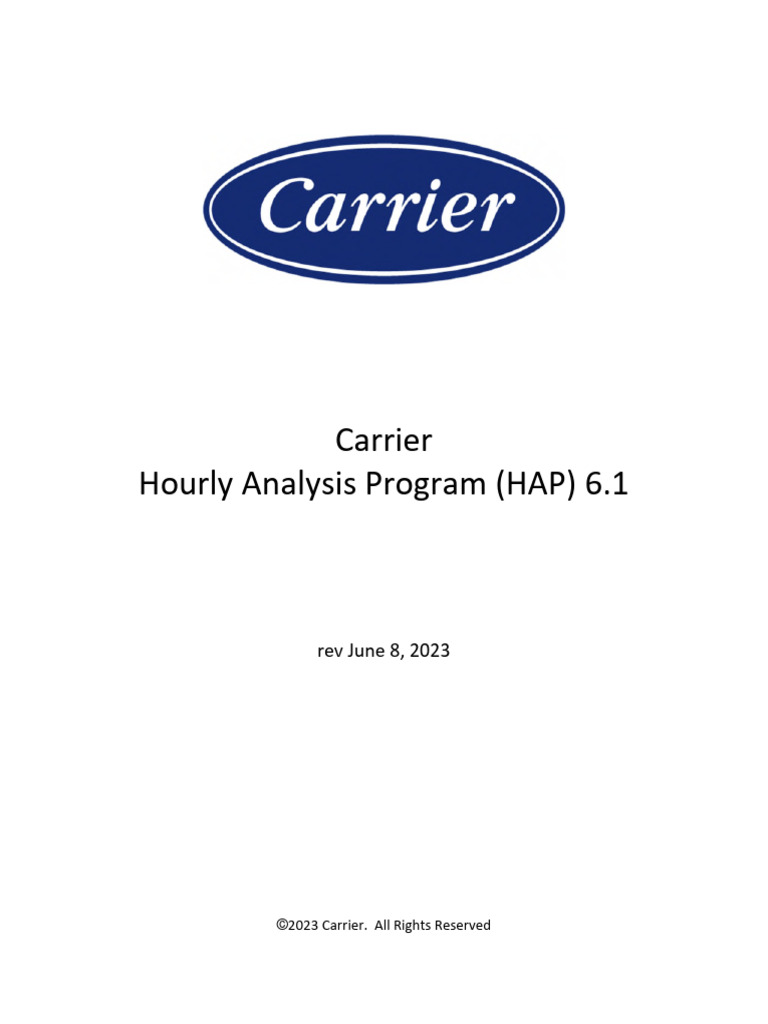 HAP 6.1 User Guide and Help System | PDF | Weather | Thermostat