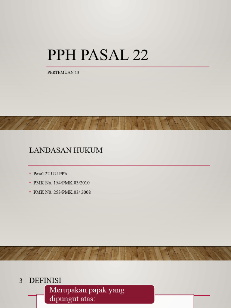 W13 - PPH Pasal 22 | PDF