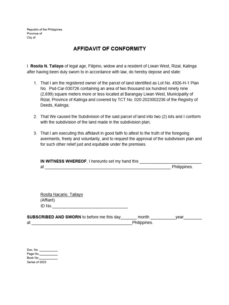 affidavit-of-comformity-1 | PDF