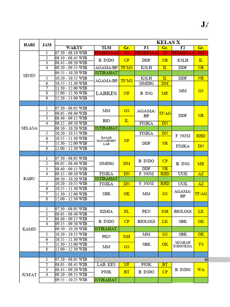 Roster 2022 - 2023 (Revisi) | PDF