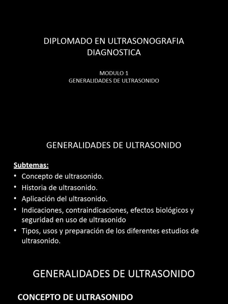 Generalidades de Ultrasonido | PDF | Ultrasonido | Ultrasonido médico