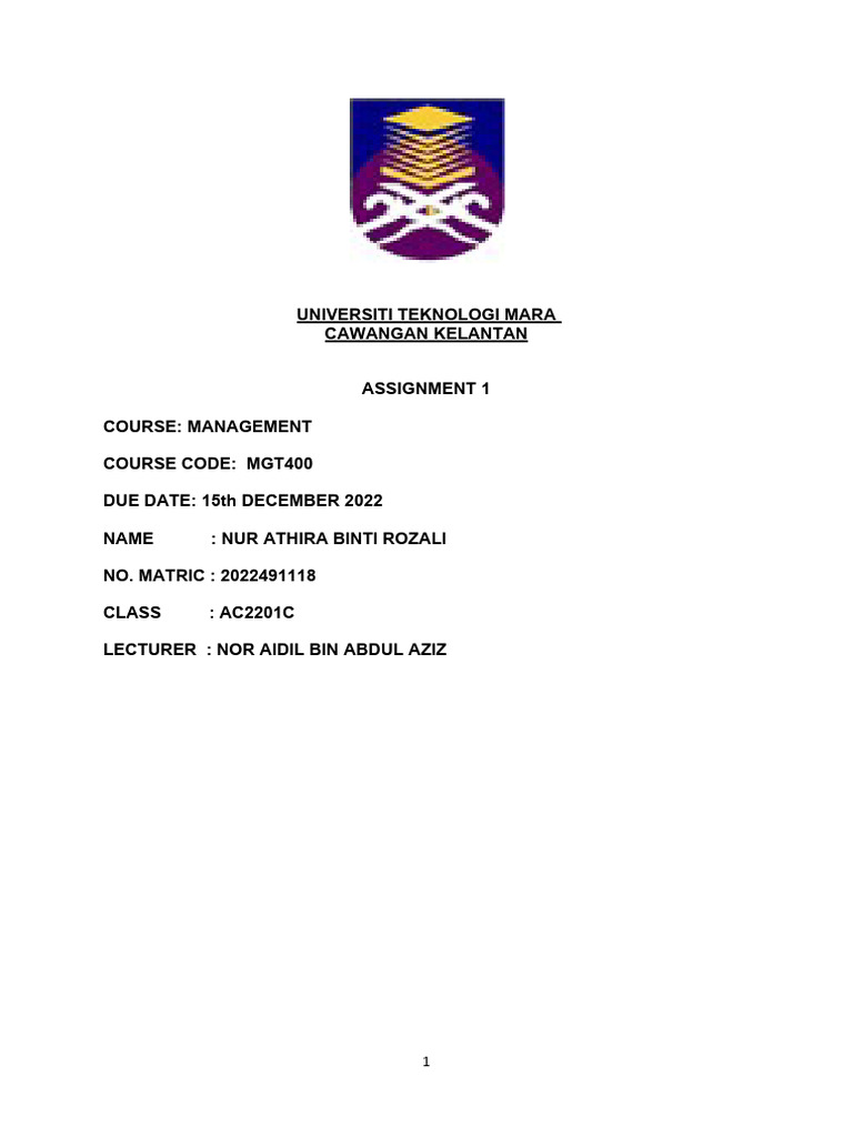 Assigment MGT400 Individual | PDF | Fashion