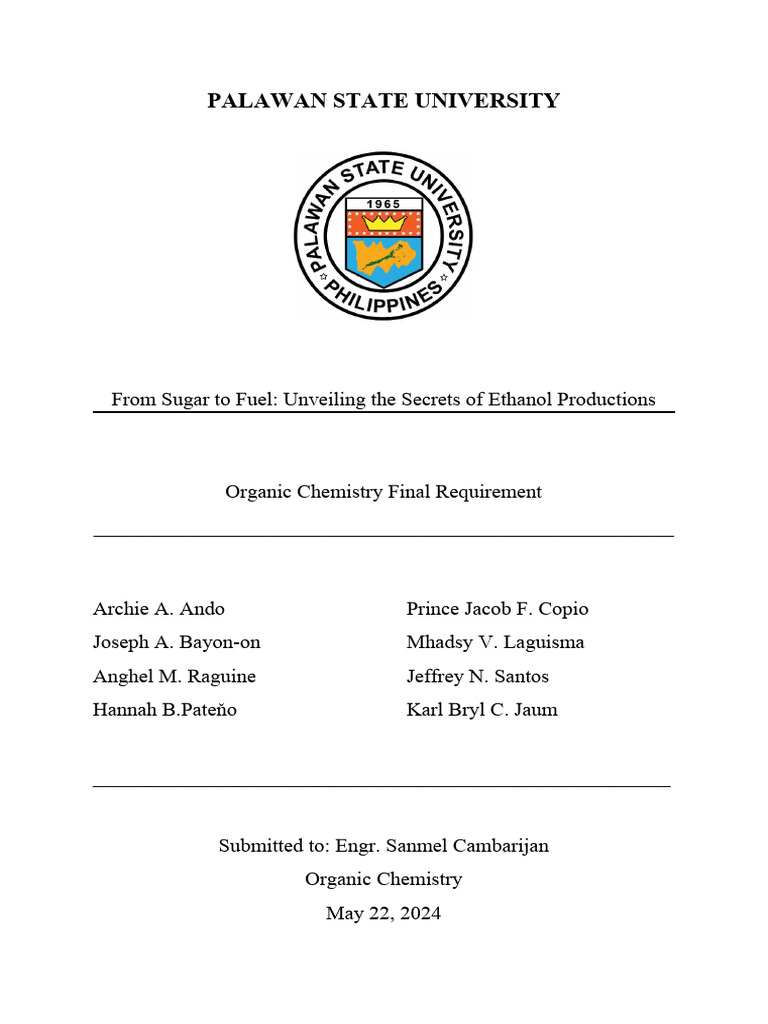 Ethanol Final Draft | PDF | Ethanol | Fermentation
