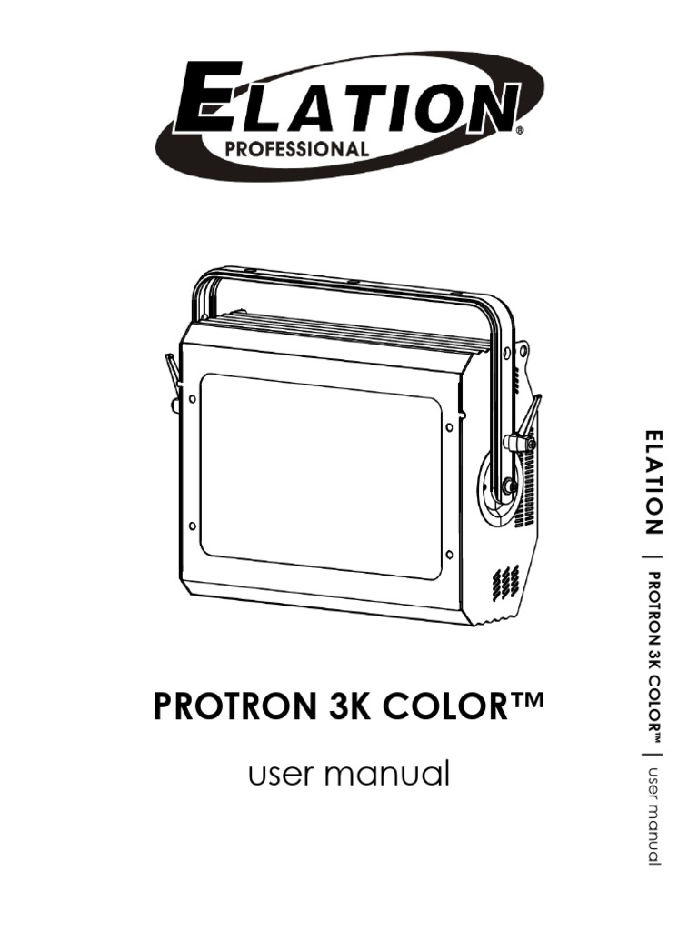 Protron 3K Color™: User Manual | PDF | Implied Warranty | Flash (Photography)
