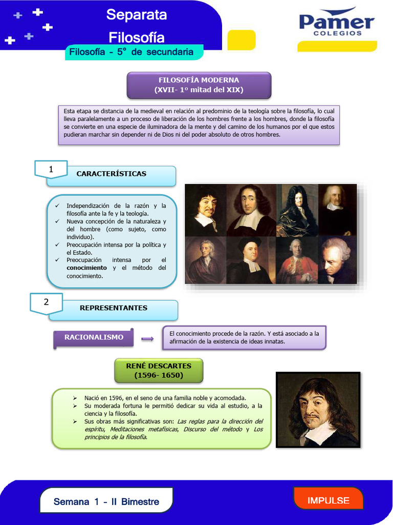 Separata - 5.° Año - SEM 1 - FIL-PSI - II BIM | PDF | Empirismo | Immanuel Kant