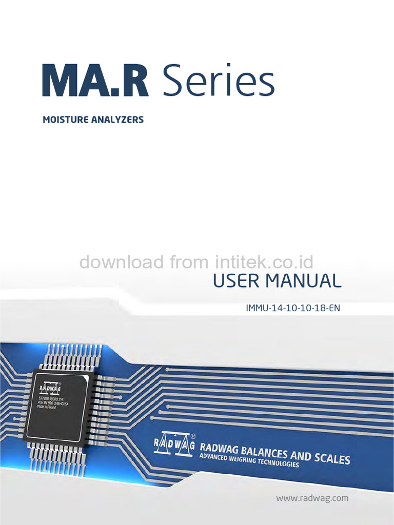 RADWAG MA R Moisture Analyzers | PDF | Humidity | Corrosion