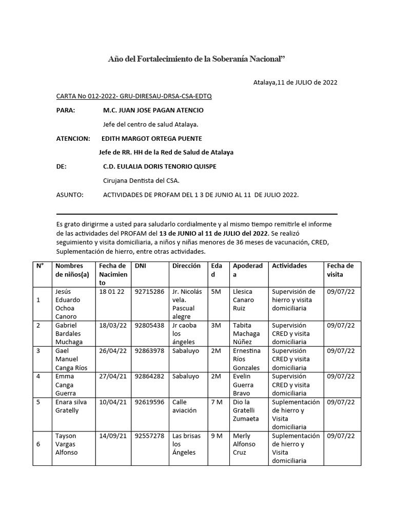 13 de Junil Al 11 de Julio Promsa | PDF