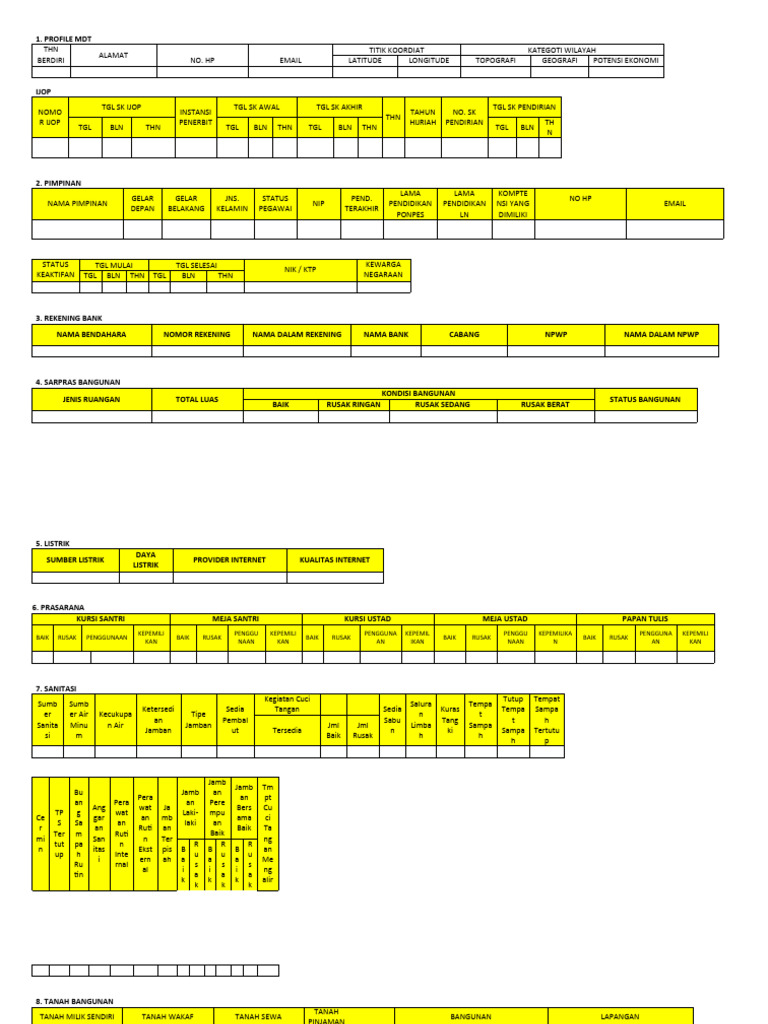 Blanko Kosong Tempt. EMIS MDTA | PDF