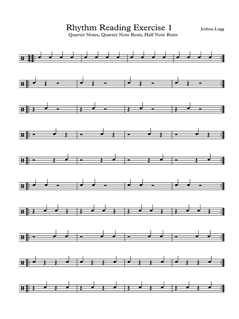 Reading Rhythm 1 | PDF