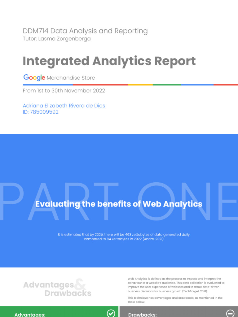 Integrated Analytics Report Google Merchandise Store by Adriana Rivera ...