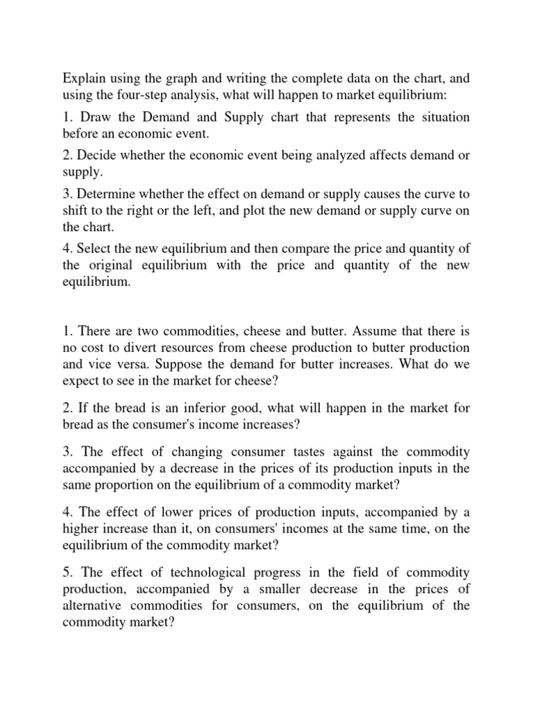 Exercises | PDF | Economic Equilibrium | Supply And Demand