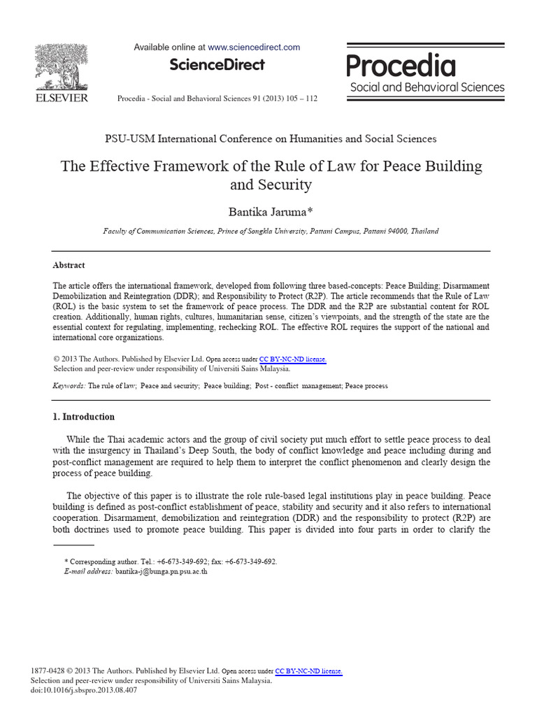 The Effective Framework of The Rule of Law For - 2013 - Procedia ...