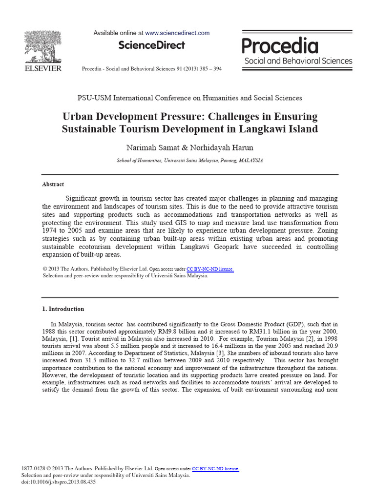 Urban Development Pressure Challenges in Ensuring 2013 Procedia Social ...