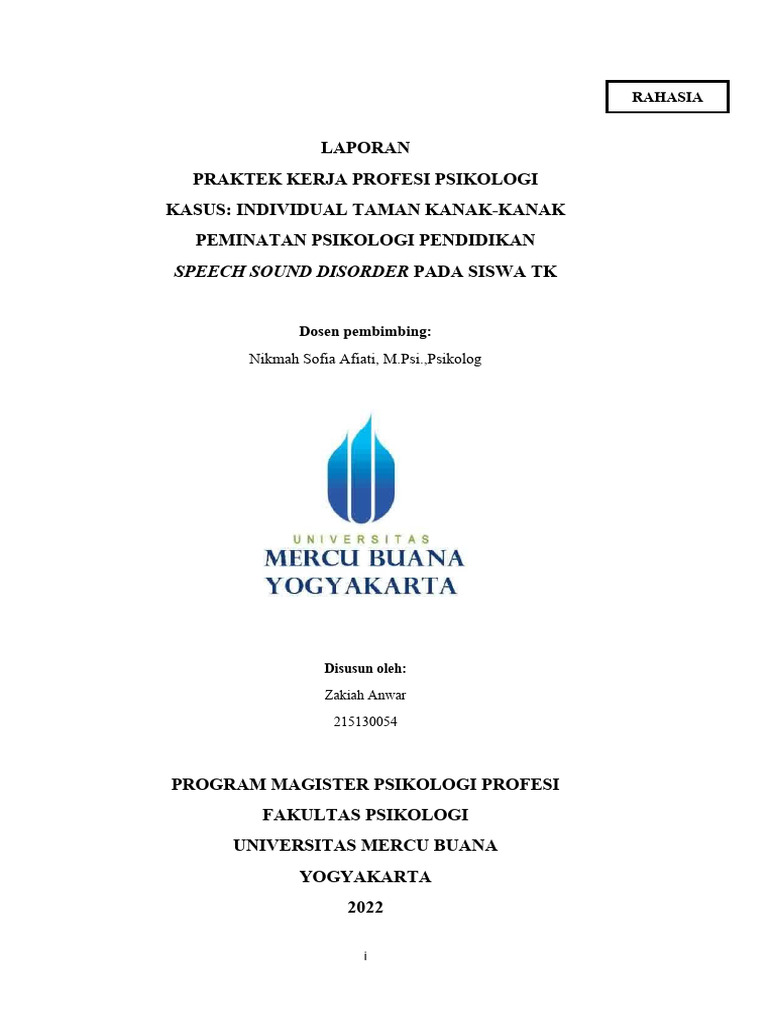 Individu TK - Zakiah Anwar - 215130054 Revisi | PDF