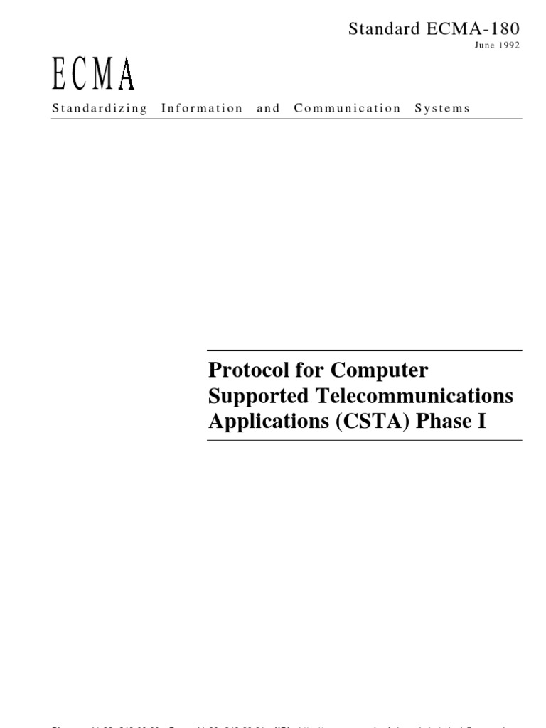 Ecma 180 | PDF | Osi Model | Areas Of Computer Science