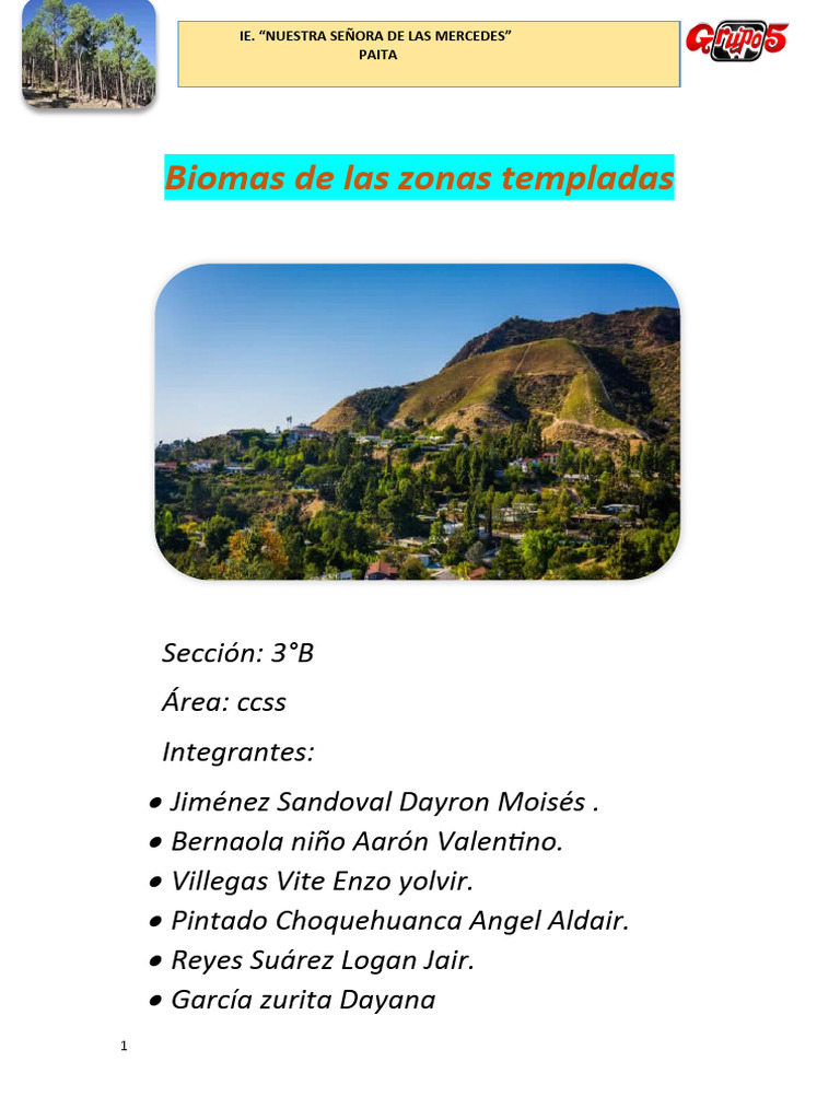 Biomas Templados: Características y Vida | PDF | Clima templado ...