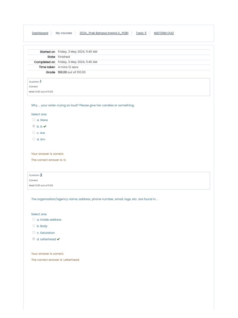 MIDTERM QUIZ - Attempt Review | PDF