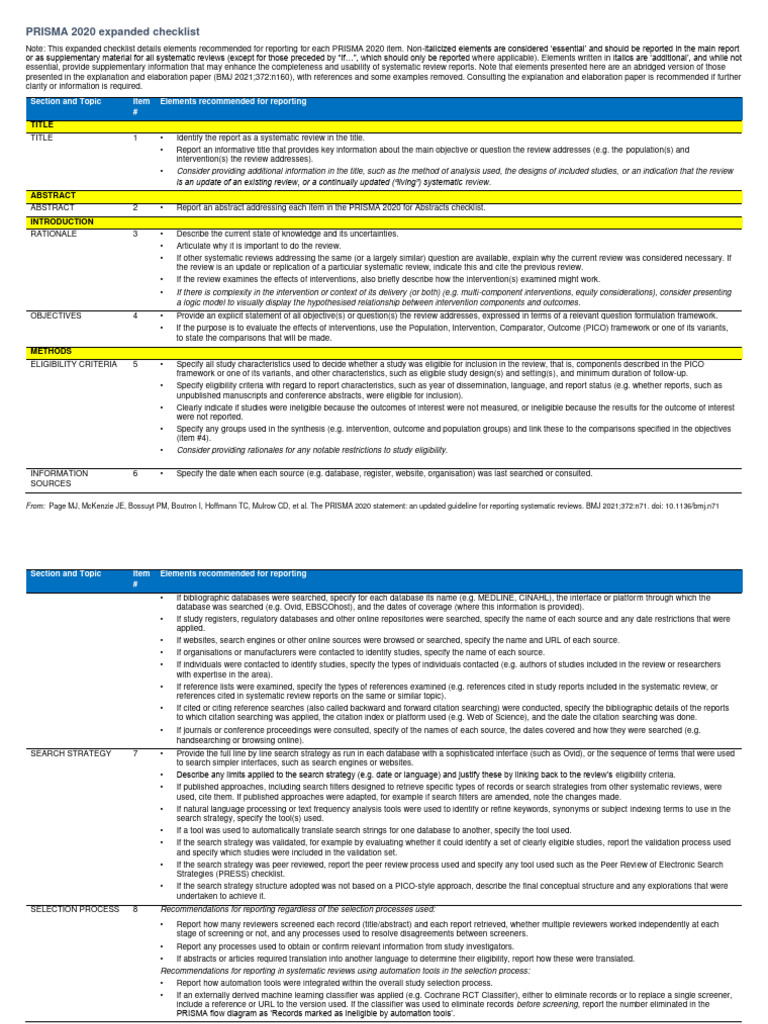 PRISMA 2020 Guidelines for Systematic Reviews | PDF | Meta Analysis ...