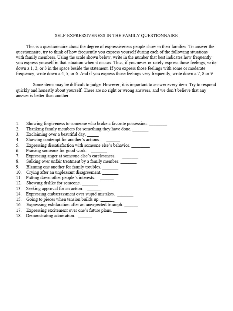 SEFQ Revised Format | PDF | Anger | Questionnaire