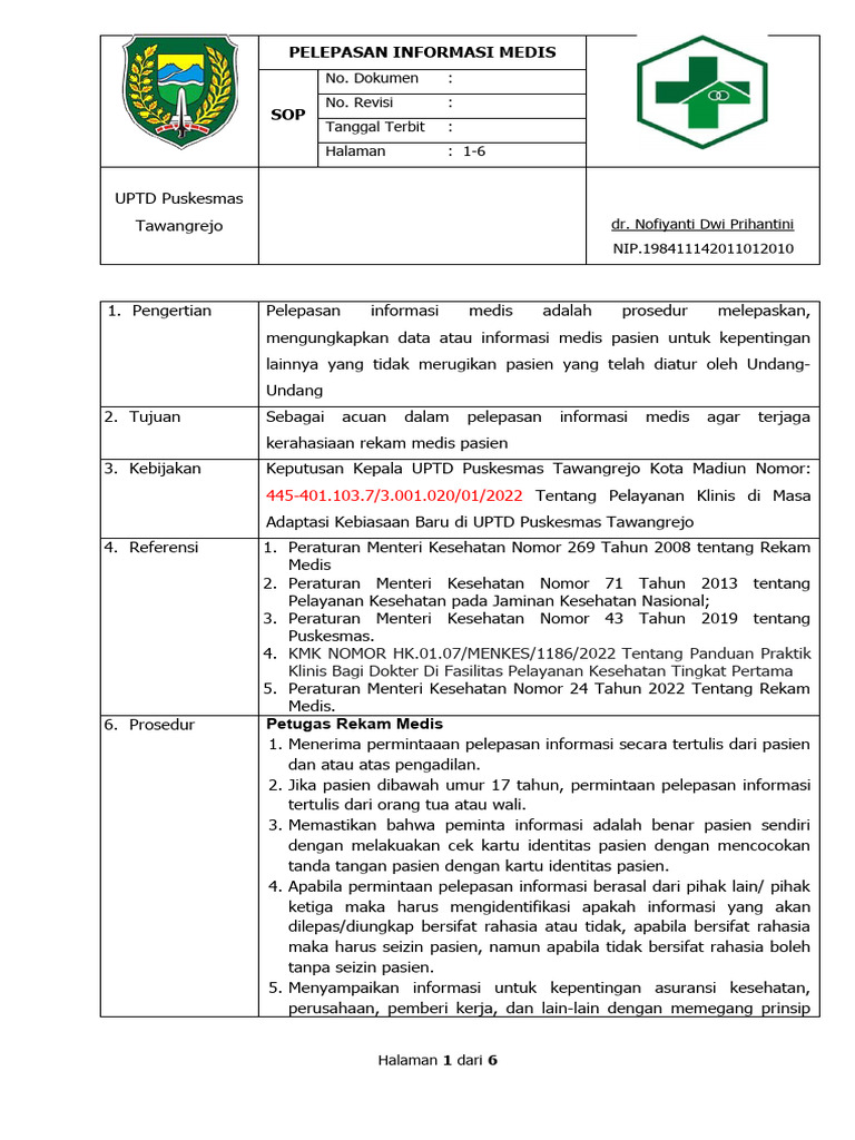(Rev Diagram) SOP PELEPASAN INFORMASI 2023 | PDF