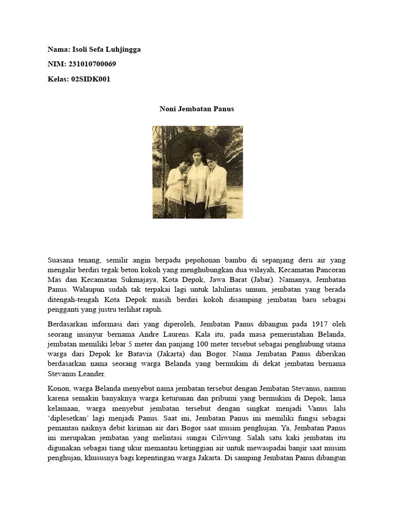 Noni Jembatan Panus | PDF