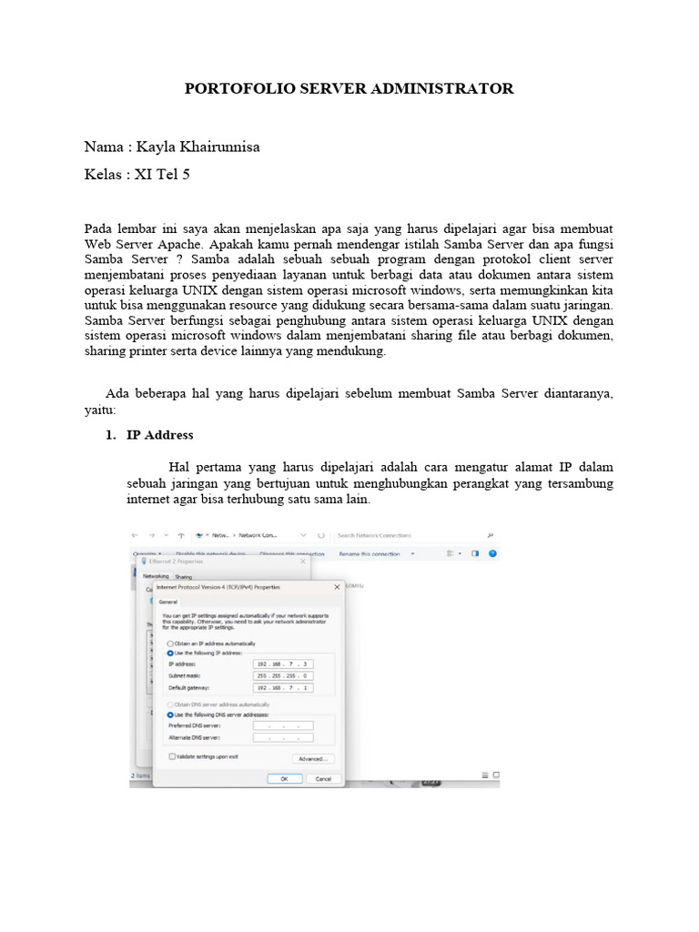 Portofolio Kayla Khairunnisa Xi Tel 5 - Sentra | PDF | Komputer