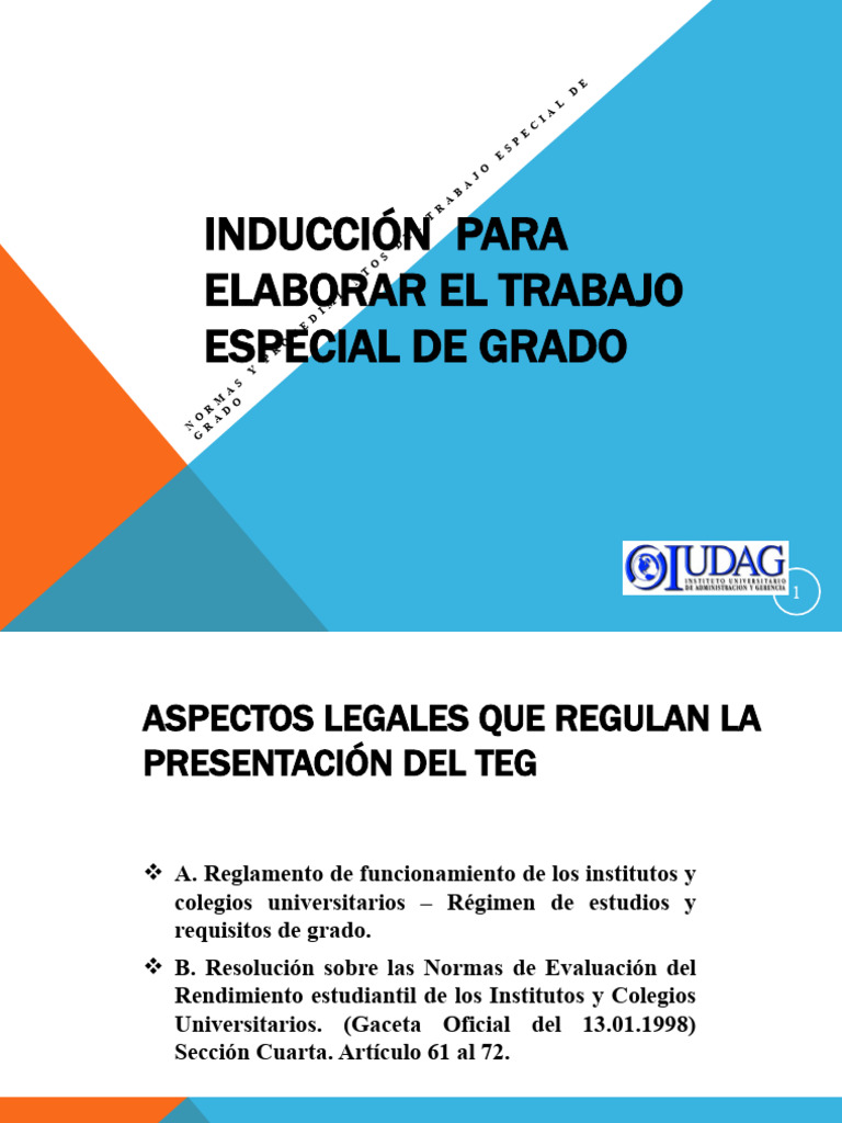 Guia Didáctica para La Presentación Del TEG. Agosto 2023 | PDF | Evaluación | Desarrollo profesional