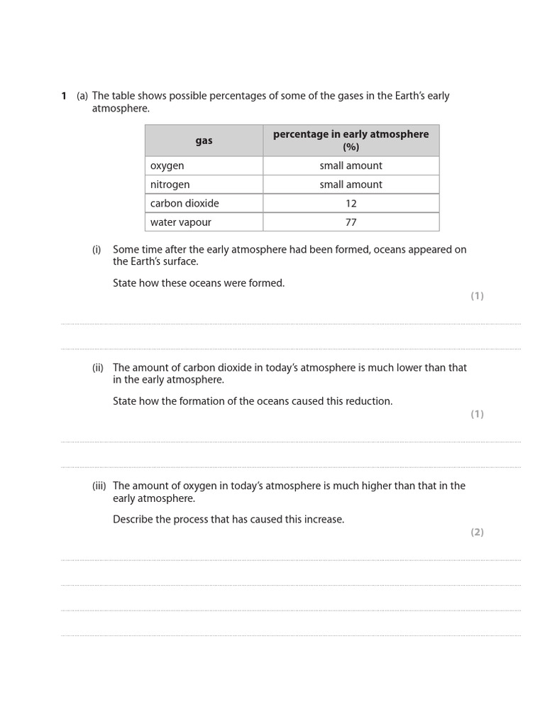 Earth and Atmospheric Science 2 QP | PDF | Atmosphere | Atmosphere Of Earth