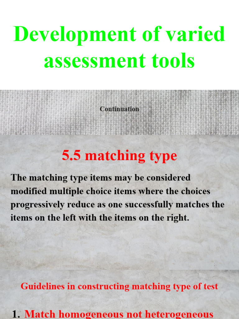 Development of Varied Assessment Tools | PDF | Sentence (Linguistics ...