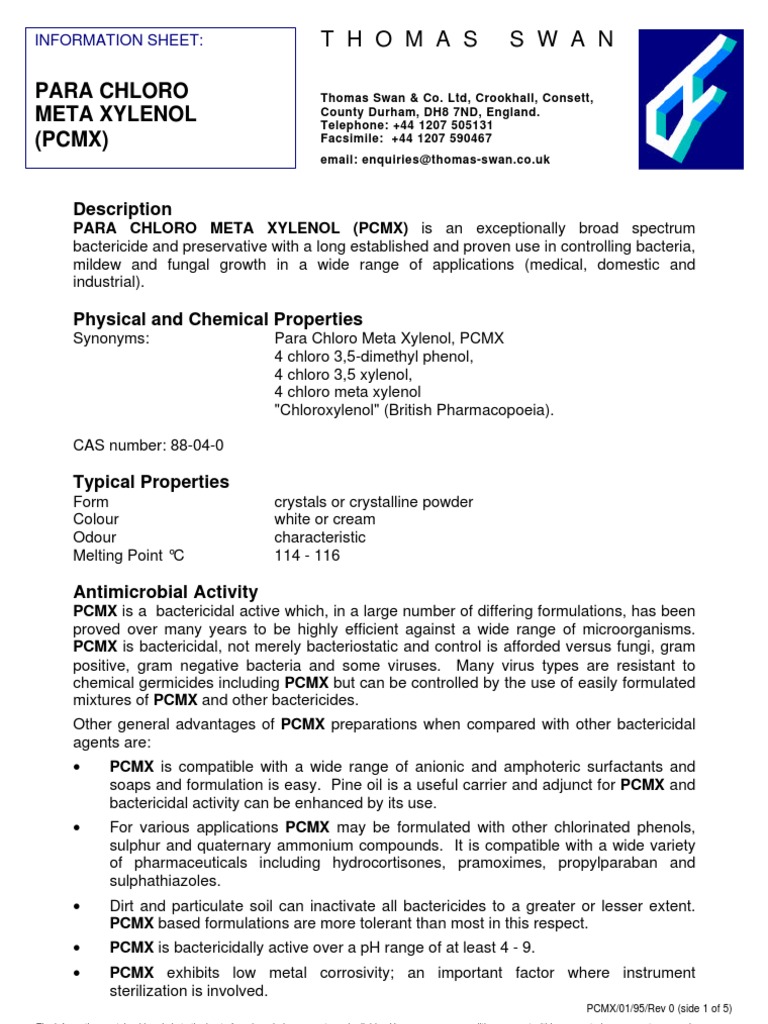 PCMX | PDF | Soap | Disinfectant