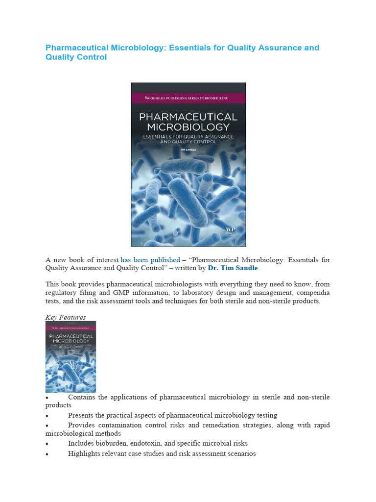 Pharmaceutical Microbiology Essentials Guide | PDF | Microbiology ...