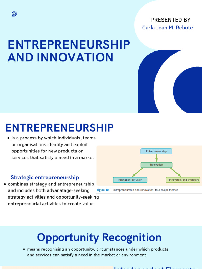Entrepreneurship and Innovation Insights | PDF | Entrepreneurship ...