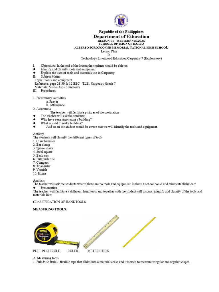 lesson plan papa | PDF | Tools | Drill