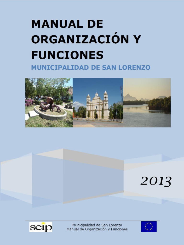 MANUAL DE ORGANIZACION Y FUNCIONES SAN LORENZO | Descargar gratis PDF | Gobierno local | Gestión ...