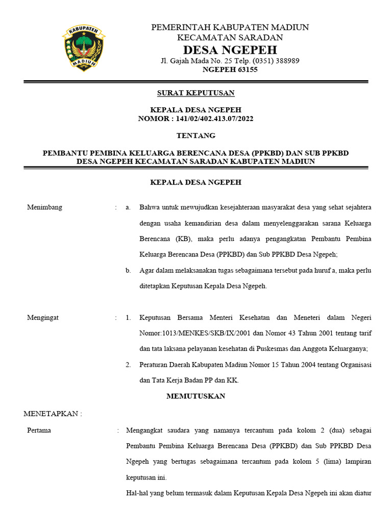 SK PPKBD Dan Sub PPKBD TH 2022 | PDF