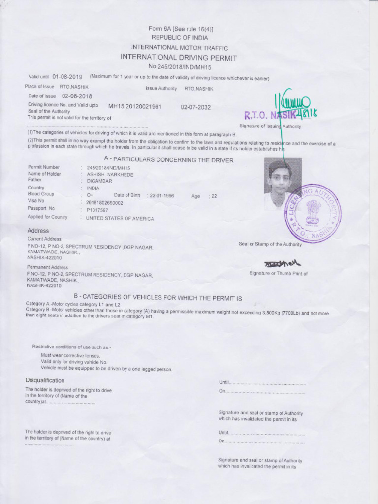 Idp | PDF | Driver's License | Vehicles