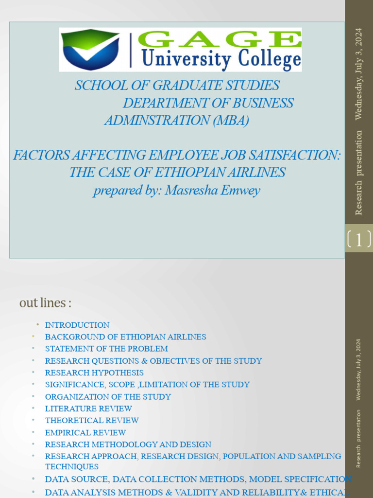 Masresha | PDF | Job Satisfaction | Regression Analysis