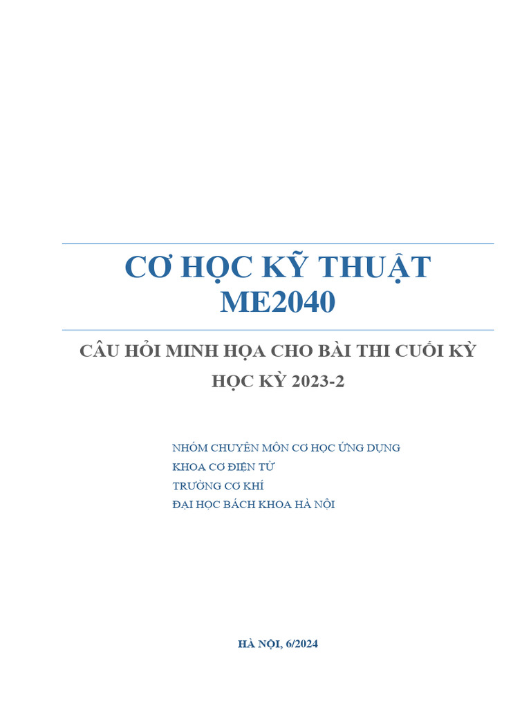 ME2040 Sample CK 20232 20240610 | PDF